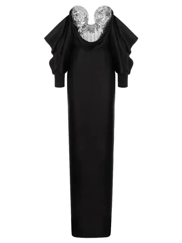 CRISTINA SAVULESCU The Warrior Sequin-embellished Gown - Black