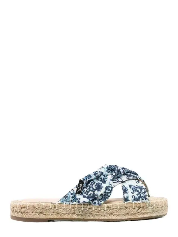 Liu Jo Paisley-print Braided Sandals - Blue