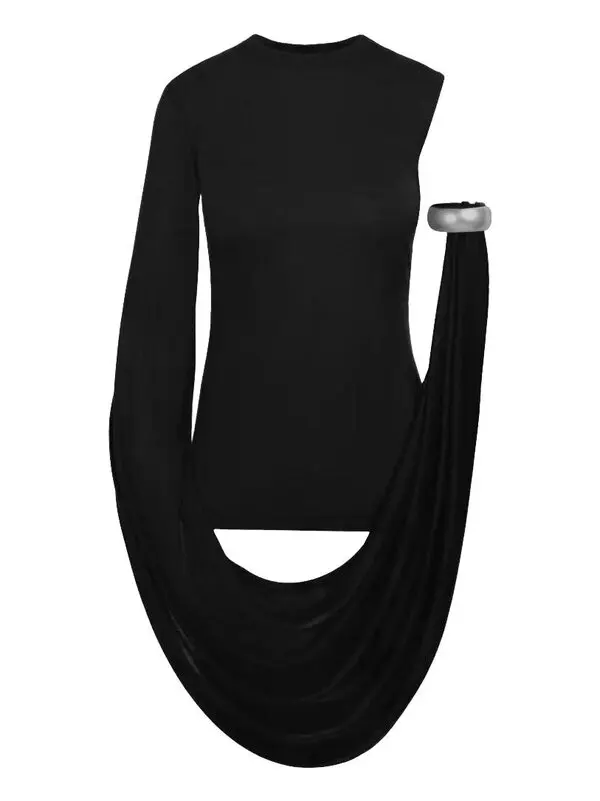 SEEN USERS Iconic Bracelet One-shoulder Top - Black