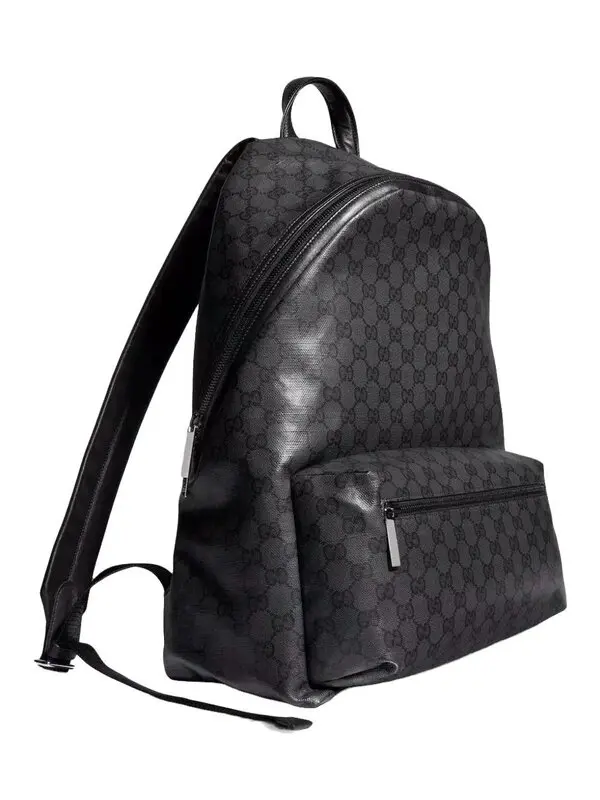 Gucci Gg Supreme Canvas Backpack - Black