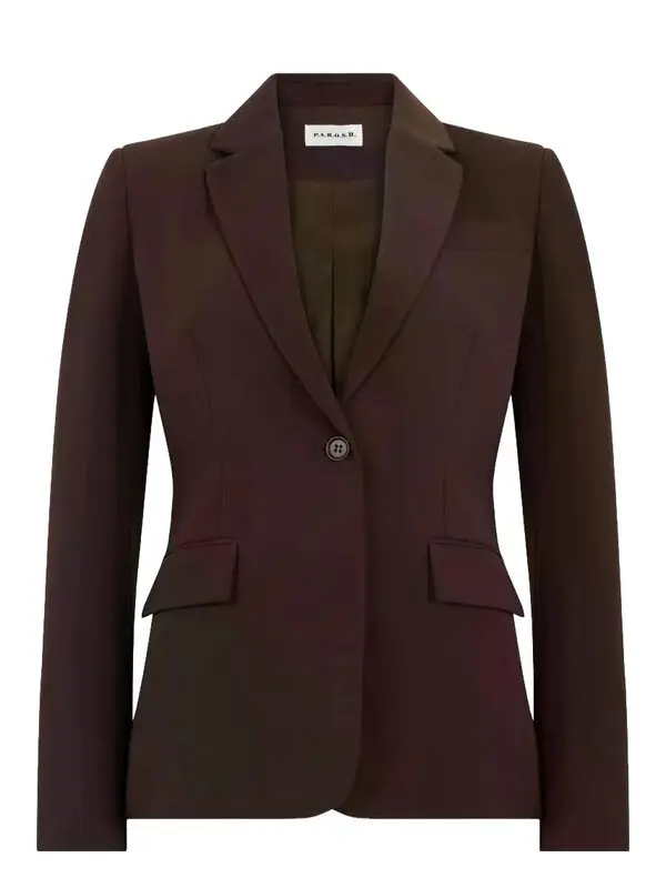 P.a.r.o.s.h Single-breasted Notched-lapel Blazer - Brown
