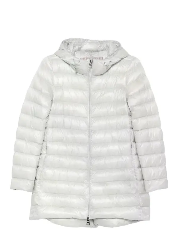 Herno Quilted Hooded Coat - Grey