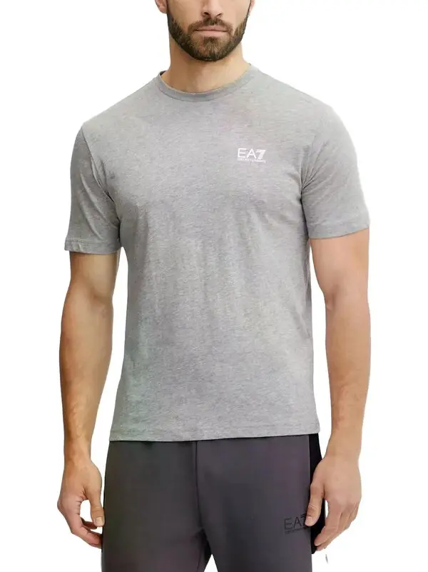 EA7 Logo-print Short-sleeve T-shirt - Grey