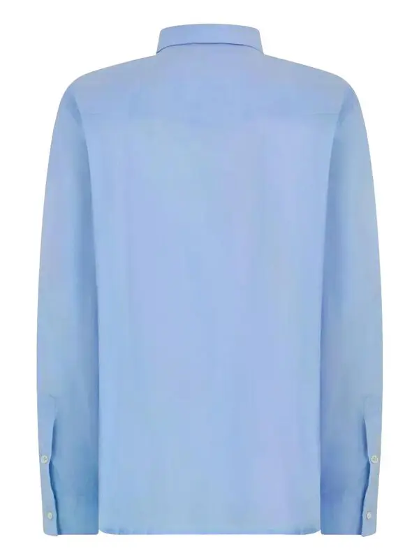 PAOLO PECORA Pleated-bib Shirt - Blue