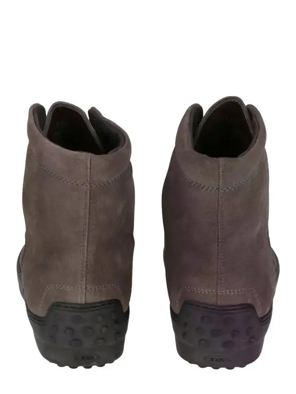 TOD'S Gommino Lace-up Ankle Boots - Grey