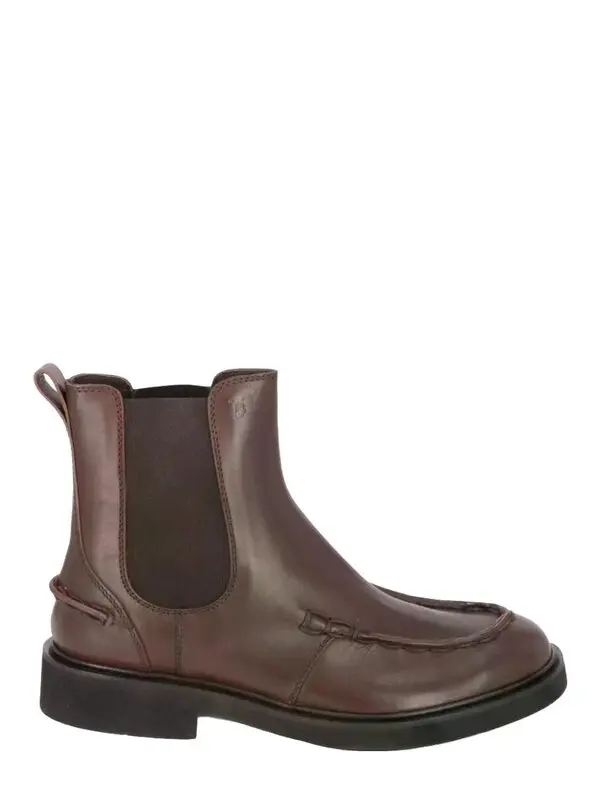 TOD'S Whipstitch Chelsea Boots - Brown