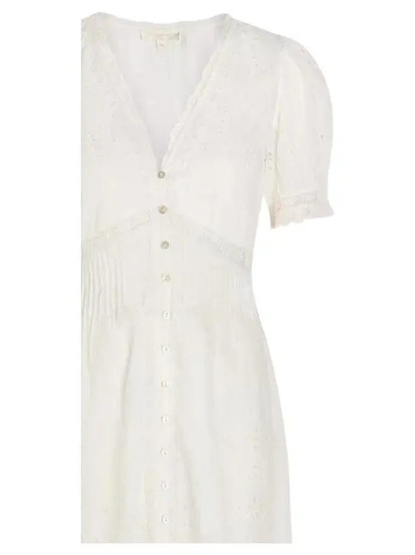 LoveShackFancy Tarragon Midi Dress - White