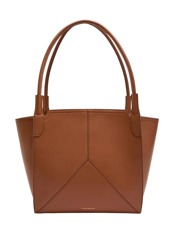 Victoria Beckham Panelled Leather Tote Bag - Tan
