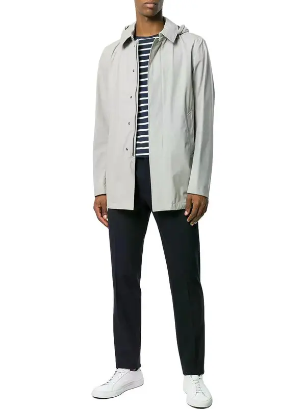 Herno Hooded Raincoat - Grey