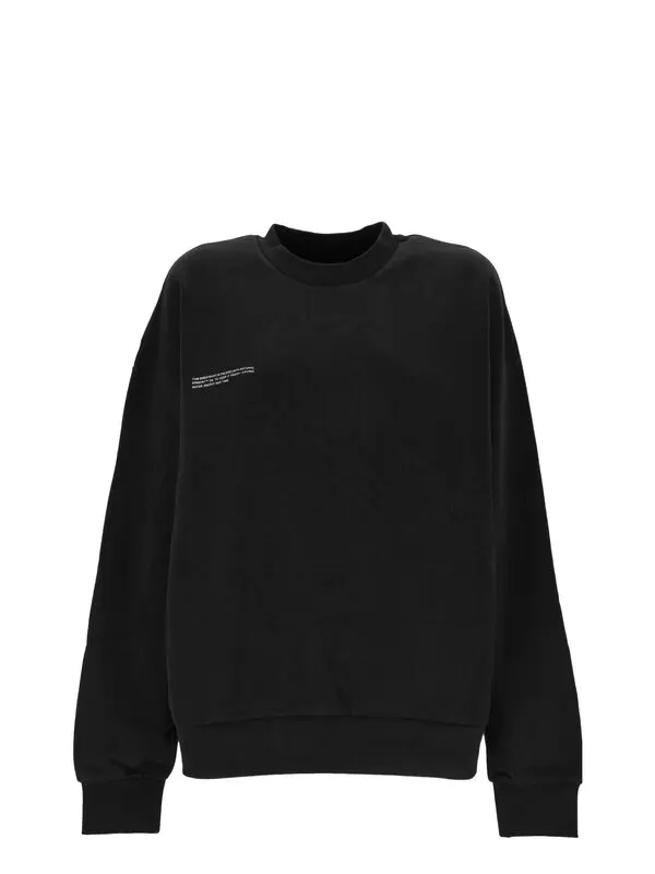 PANGAIA Long-sleeved Pullover With Brand Print - Black