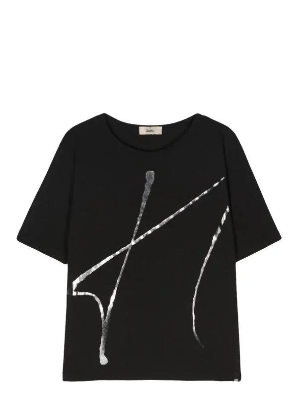 Herno Logo Plaque T-shirt - Black