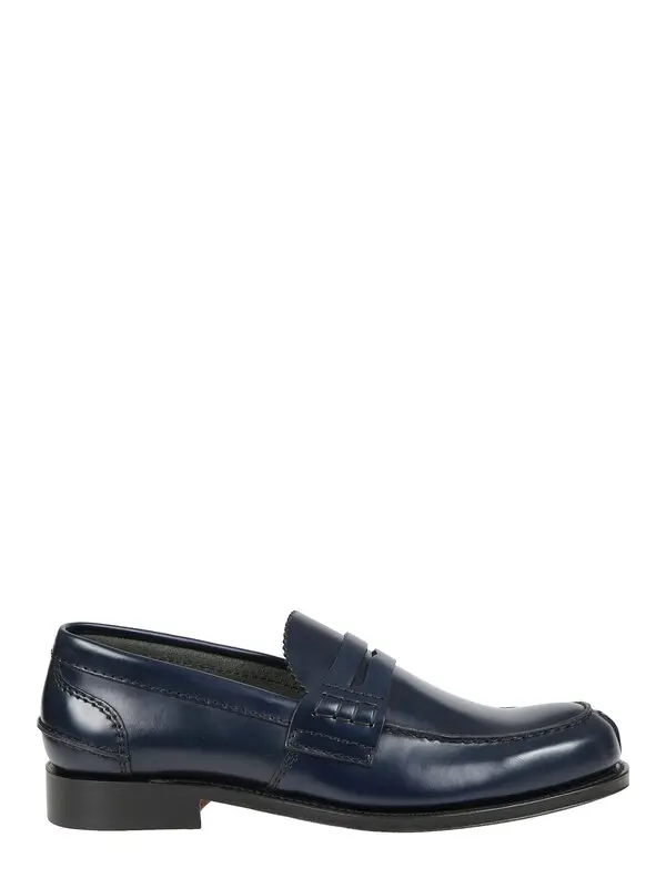 Church's Round Toe Slip-on Loafers - Navy