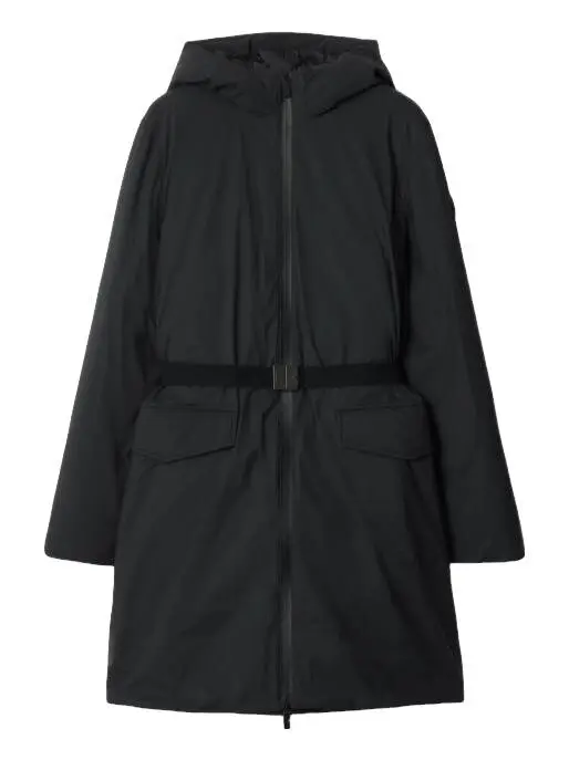 Burberry Mid-length Hooded Nylon Coat - Black