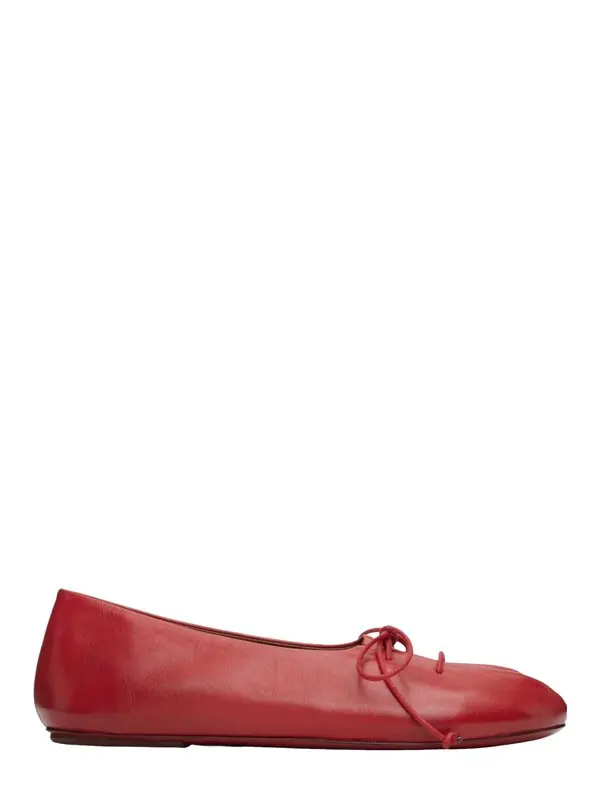Marsèll Girella Leather Ballerina Flats - Red