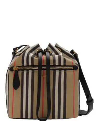 Burberry Icon Stripe Nylon Drawstring Pouch - Multicolor