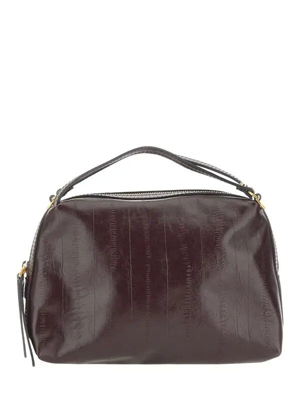 GIANNI CHIARINI Alifa Striped Effect Leather Tote Bag - Black
