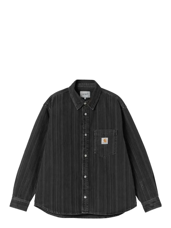 Carhartt Work In Progress Stripe-pocket Cotton Shirt - Black