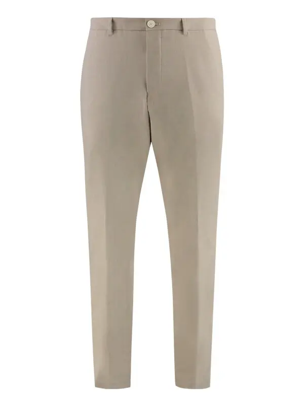 Hugo Boss Micro-patterned Stretch Slim-fit Suit Trousers - Sand-colored