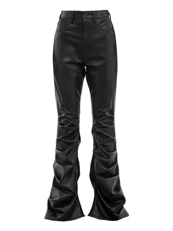 Junya Watanabe Ruffled Flared Trousers - Black