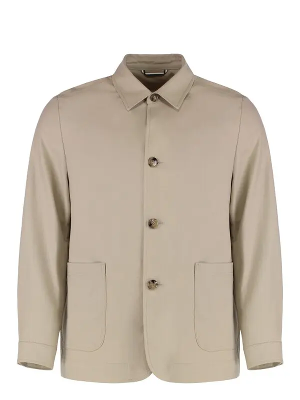 Hugo Boss Long Sleeved Overshirt - Nude