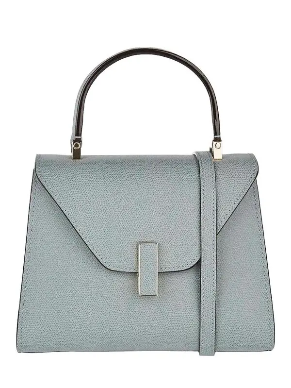 VALEXTRA Iside Foldover Mini Top Handle Bag - Gray