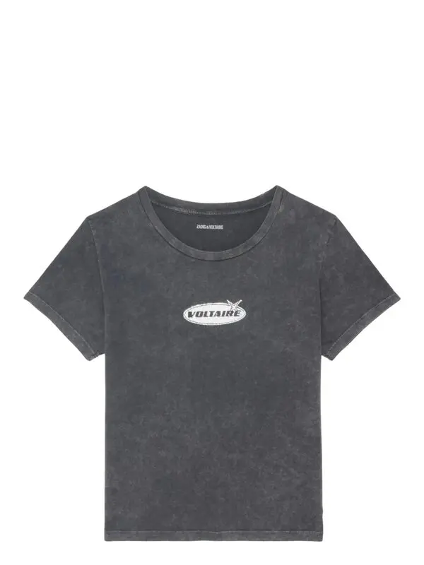 Zadig&Voltaire Alys T-shirt With Rhinestone Embroidery - Black