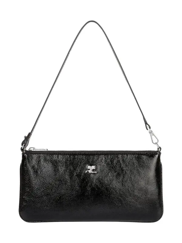 COURREGES Zipped "ac Naplack" Pouch - Black