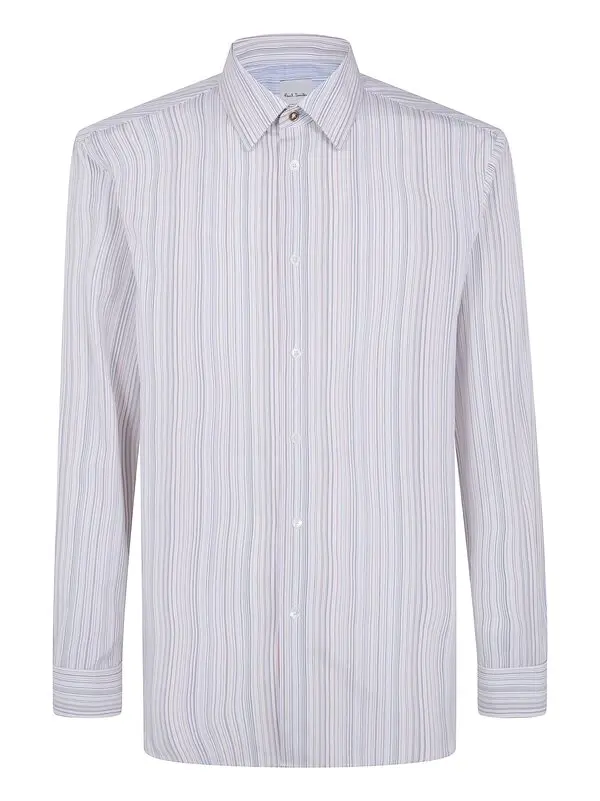 Paul Smith Regular Fit Striped Cotton Shirt - White