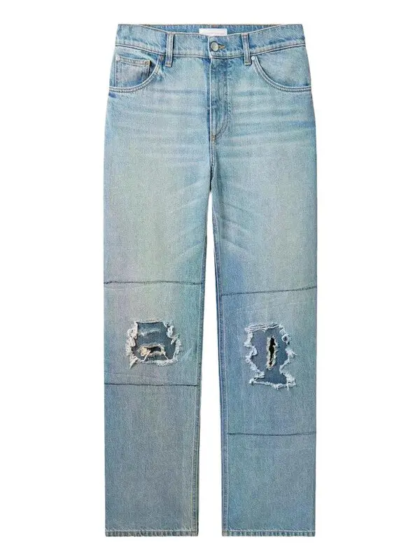 Stella McCartney Distressed Patchwork Jeans - Blue
