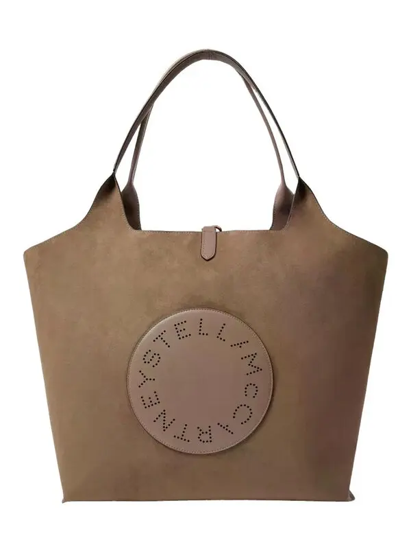Stella McCartney Logo Perforated Tote Bag - Brown