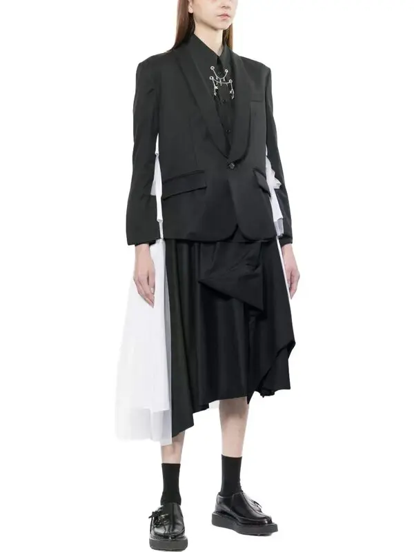 Noir Kei Ninomiya Asymmetric Skirt - Black