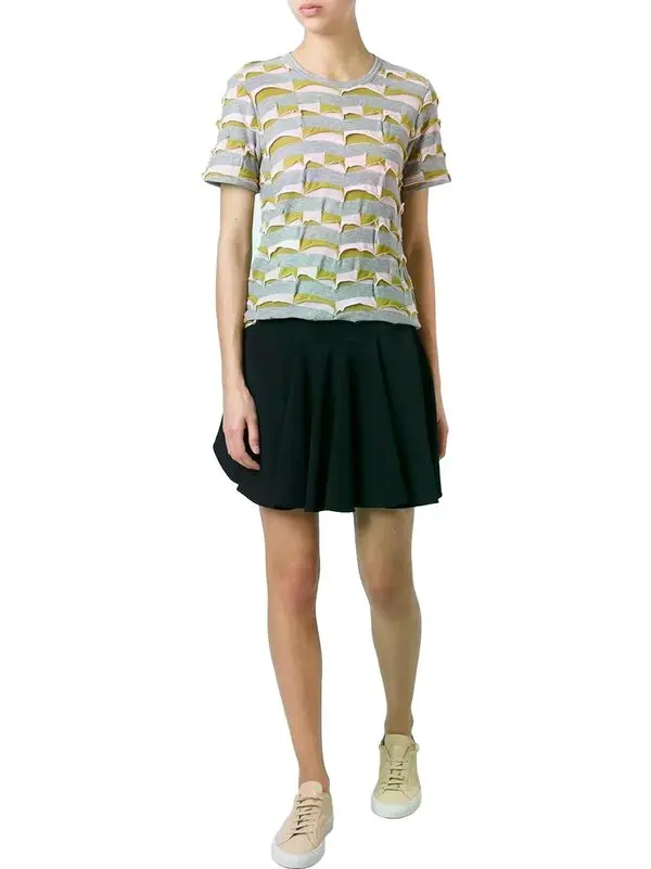 Junya Watanabe Comme Des Garçons Striped Panel T-shirt - Pink