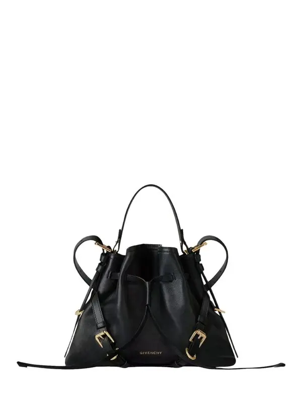 Givenchy Small Voyou Leather Bucket Bag - Black