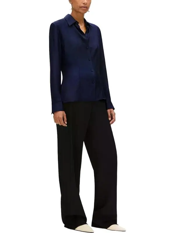 Another Tomorrow Darted Fitted Shirt - Blue