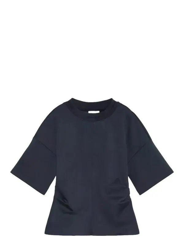 Calvin Klein Boxy T-shirt With Ruched Waist - Blue
