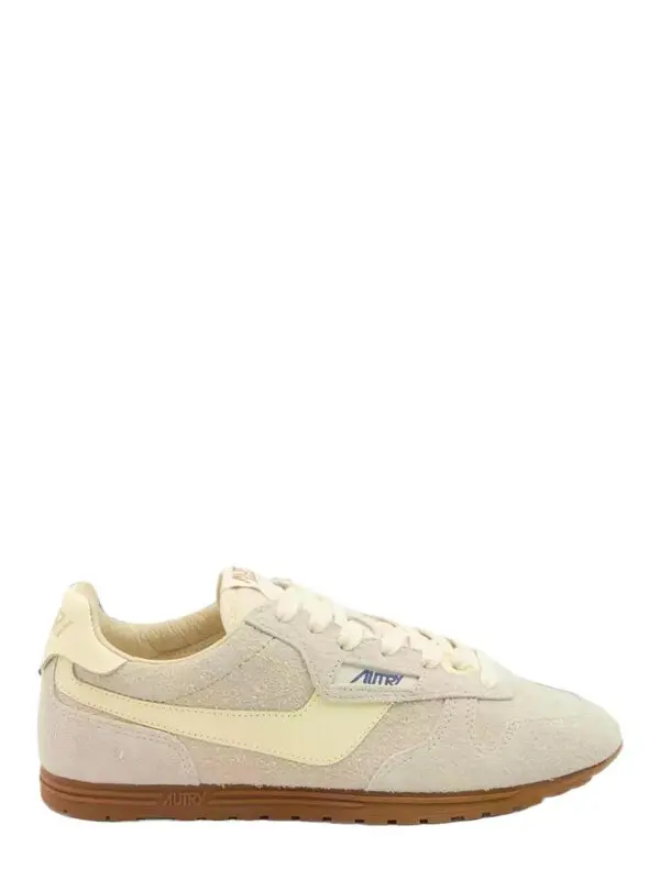 AUTRY Windspin Suede Panelled Sneakers - Neutrals