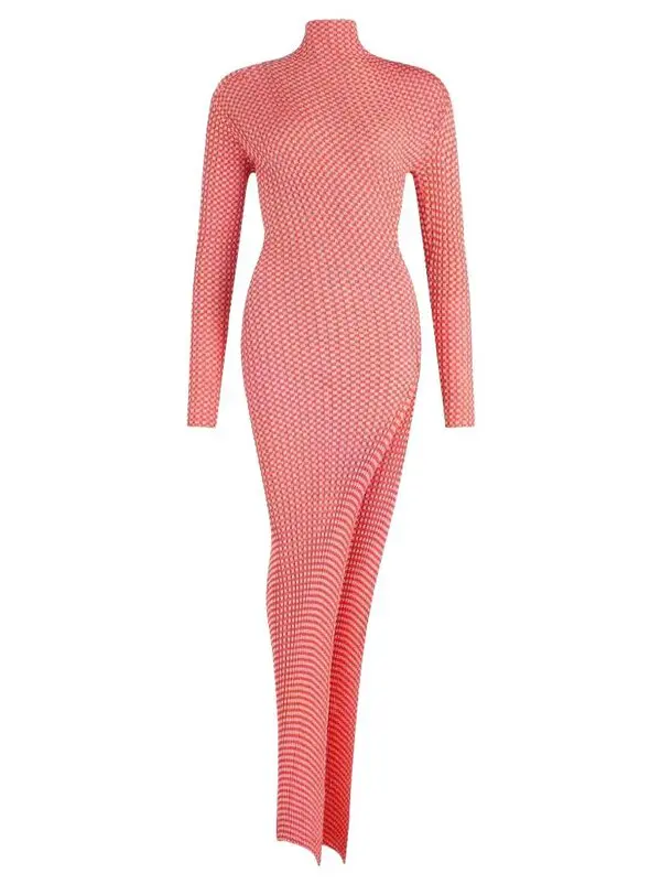 JEAN PAUL GAULTIER Gingham Asymmetric Maxi Dress - Red