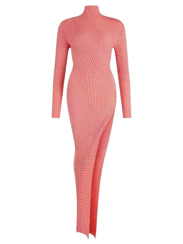 JEAN PAUL GAULTIER Gingham Asymmetric Maxi Dress - Red