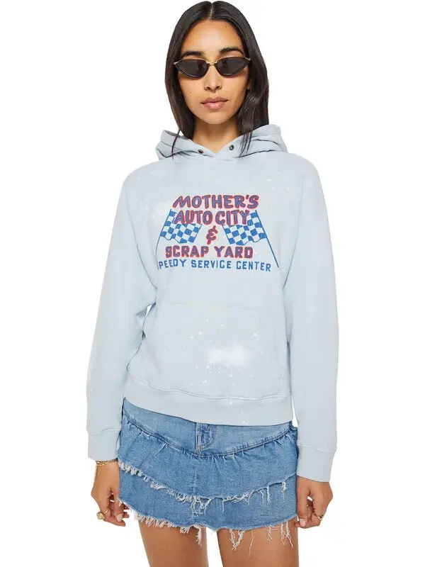 MOTHER The Square Hoodie Auto City - Blue