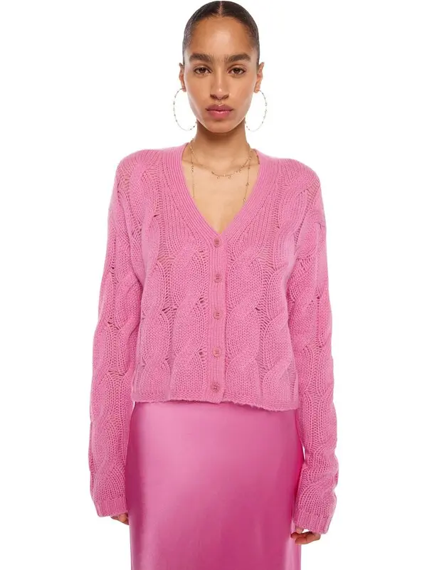 Sablyn Jolie Cable Cardigan - Pink