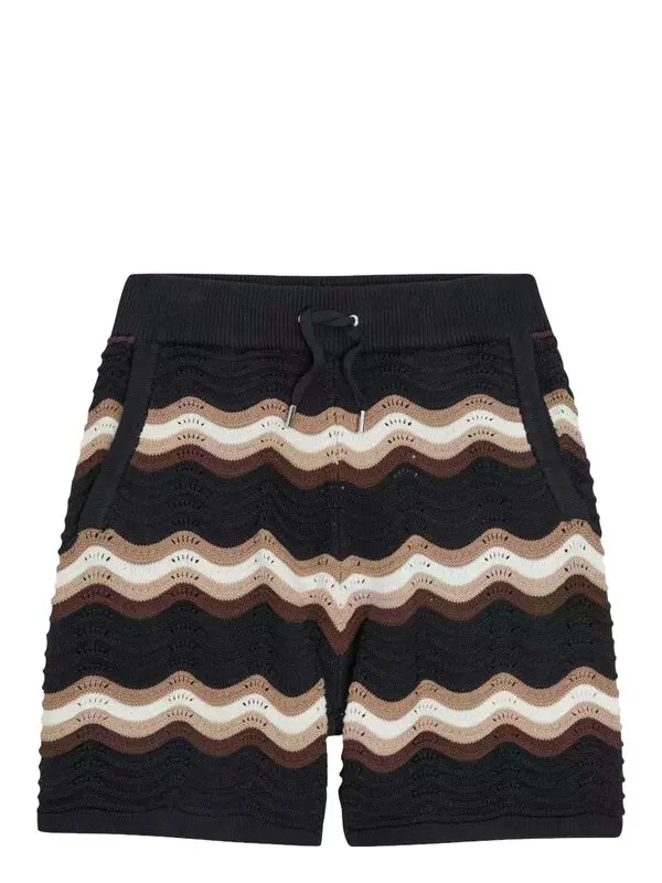 RAITH Primavera Crochet Knit Deck Shorts - Black