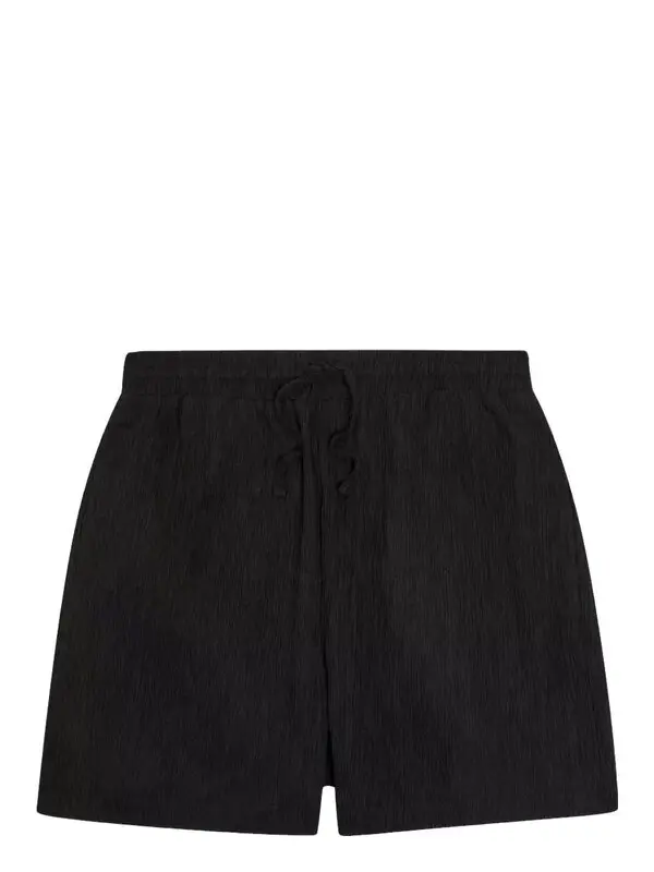 RAITH Silvano Crinkled-finish Drawstring Shorts - Black