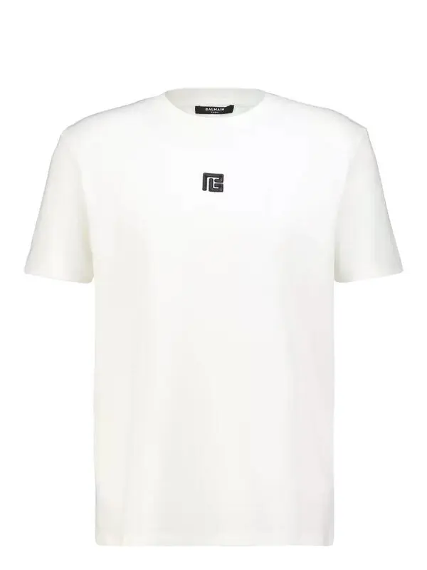 Balmain Pb Logo T-shirt - Neutrals