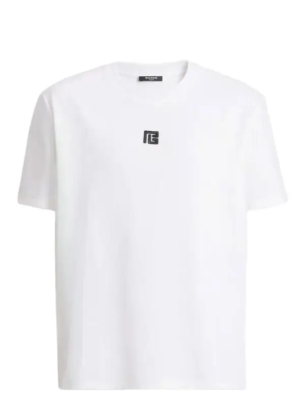 Balmain Pb Logo T-shirt - Neutrals