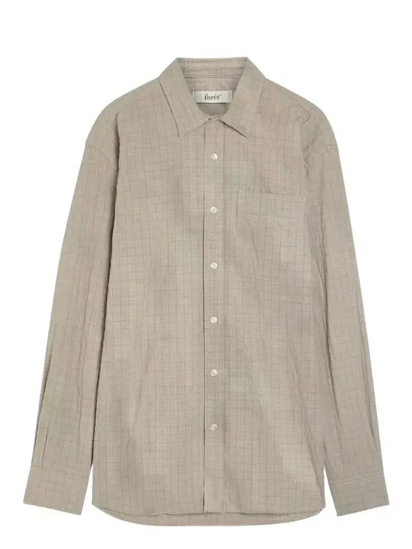 FORET Scout Check-pattern Shirt - Neutrals