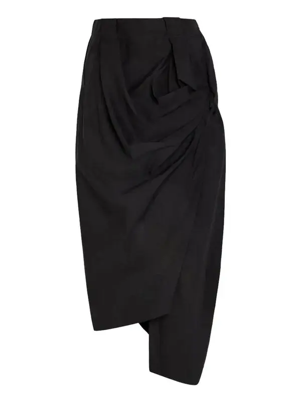Issey Miyake Draped Asymmetric Trousers - Black
