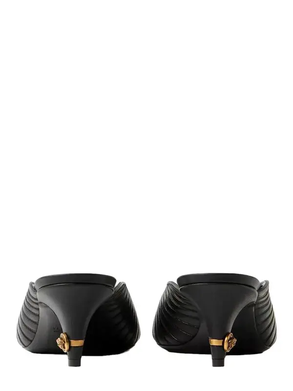 Versace Nappa Mules 55 Mm - Black