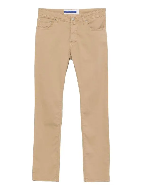 Jacob Cohen Sand Beige Slim Fit Button Fly Jeans - Multicolor