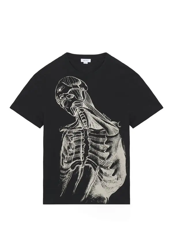 Alexander McQueen Sketch Anatomy T-shirt - Black/ivory