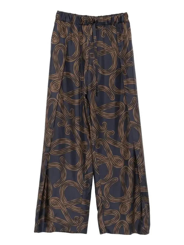 Loewe Printed Silk Trousers - Multicolor